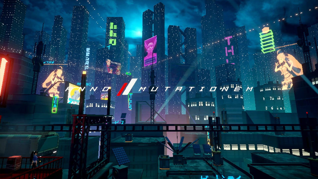 Fantastic 2D-meets-3D pixel cyberpunk world